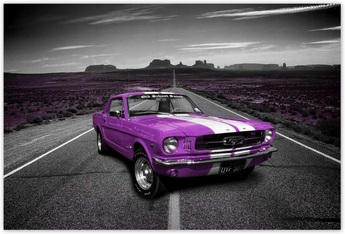 ZeSmakiem 104x70 Fioletowy Ford Mustang - Opinie i ceny na Ceneo.pl