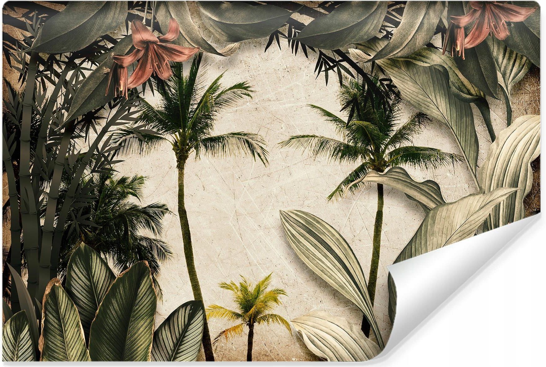 Muralo Tropikalne Rośliny Beton Retro 315x210 - Opinie i ceny na Ceneo.pl