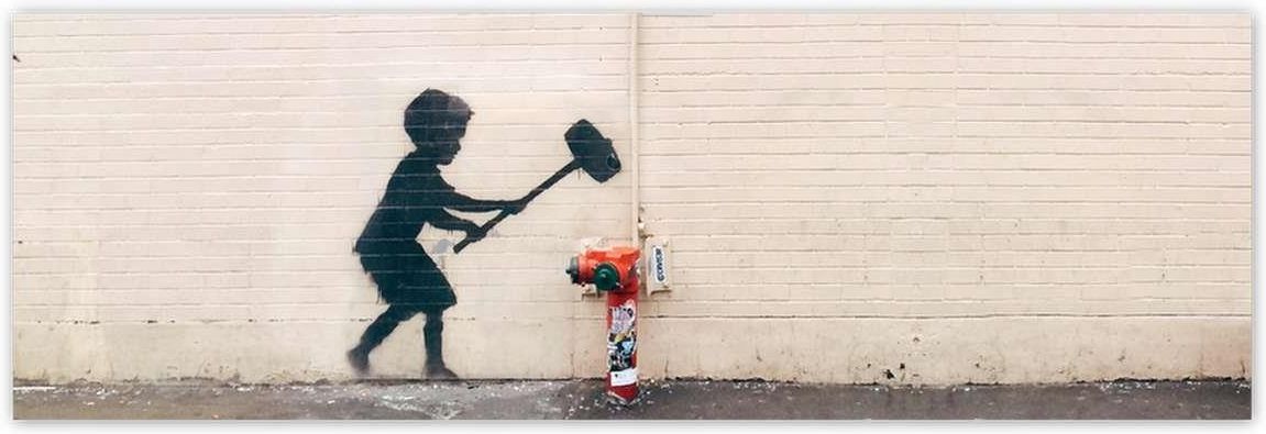 ZeSmakiem 200x66 Banksy Hydrant Graffiti - Opinie i ceny na Ceneo.pl