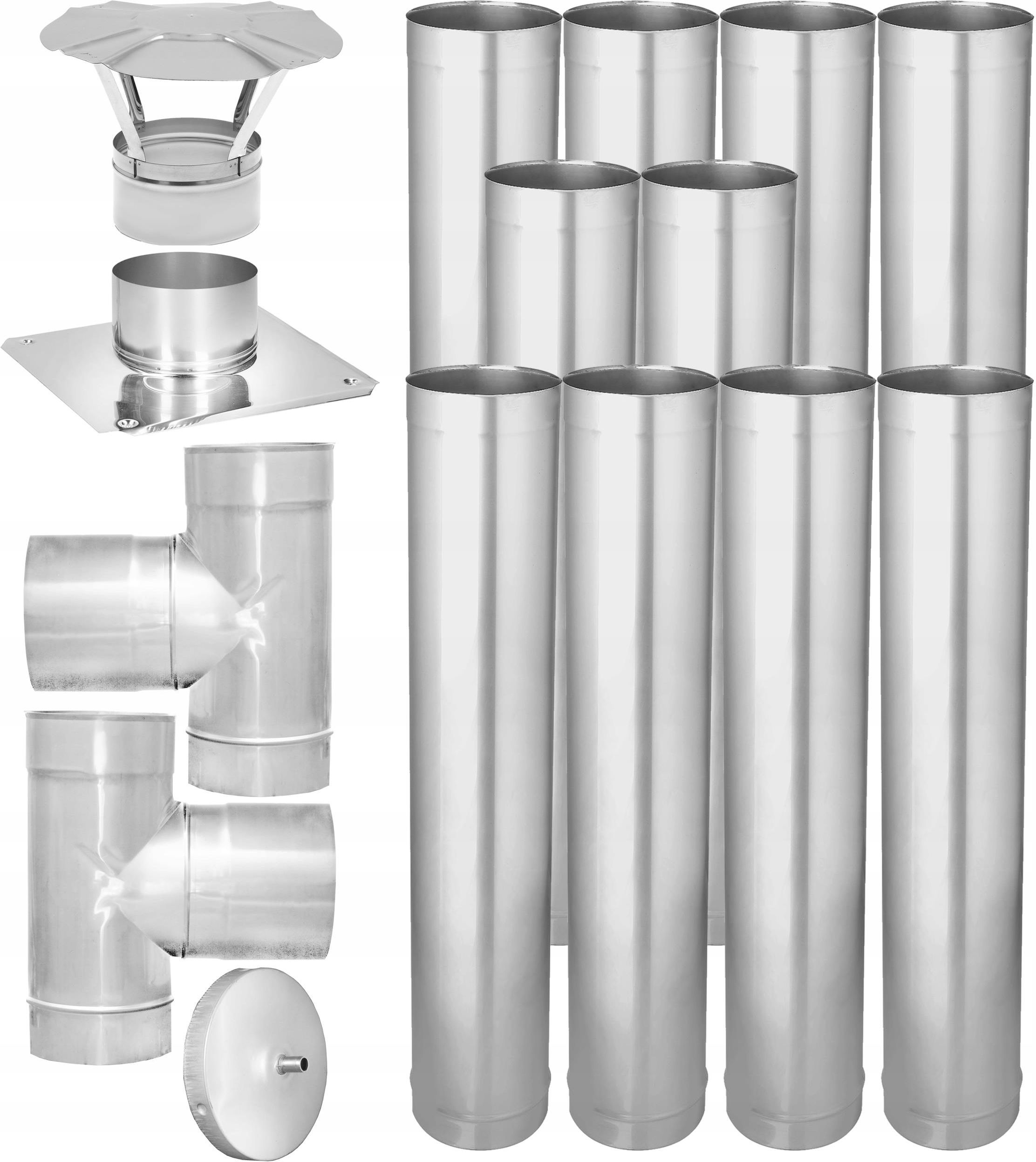 System kominkowy Kominy Polska Anna Jasińska Wkład Kominowy 1mm Żaroodporny Fi 160 Zestaw 10m ...