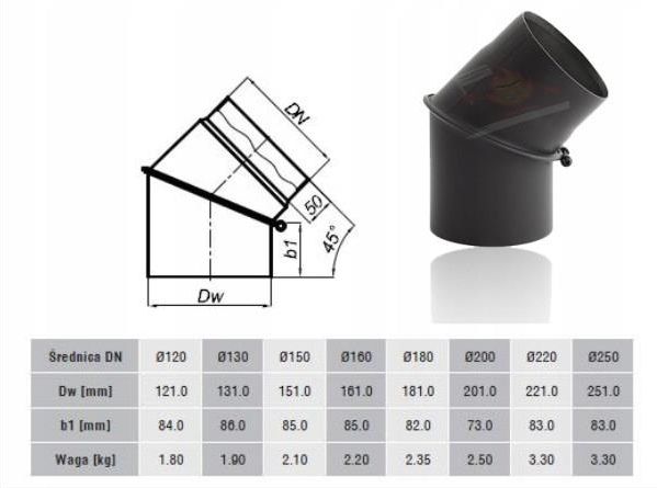 System kominkowy Term-System Kolano Spalinowe Nastawne Regulowane Rura Piec 130 - Opinie i ceny ...
