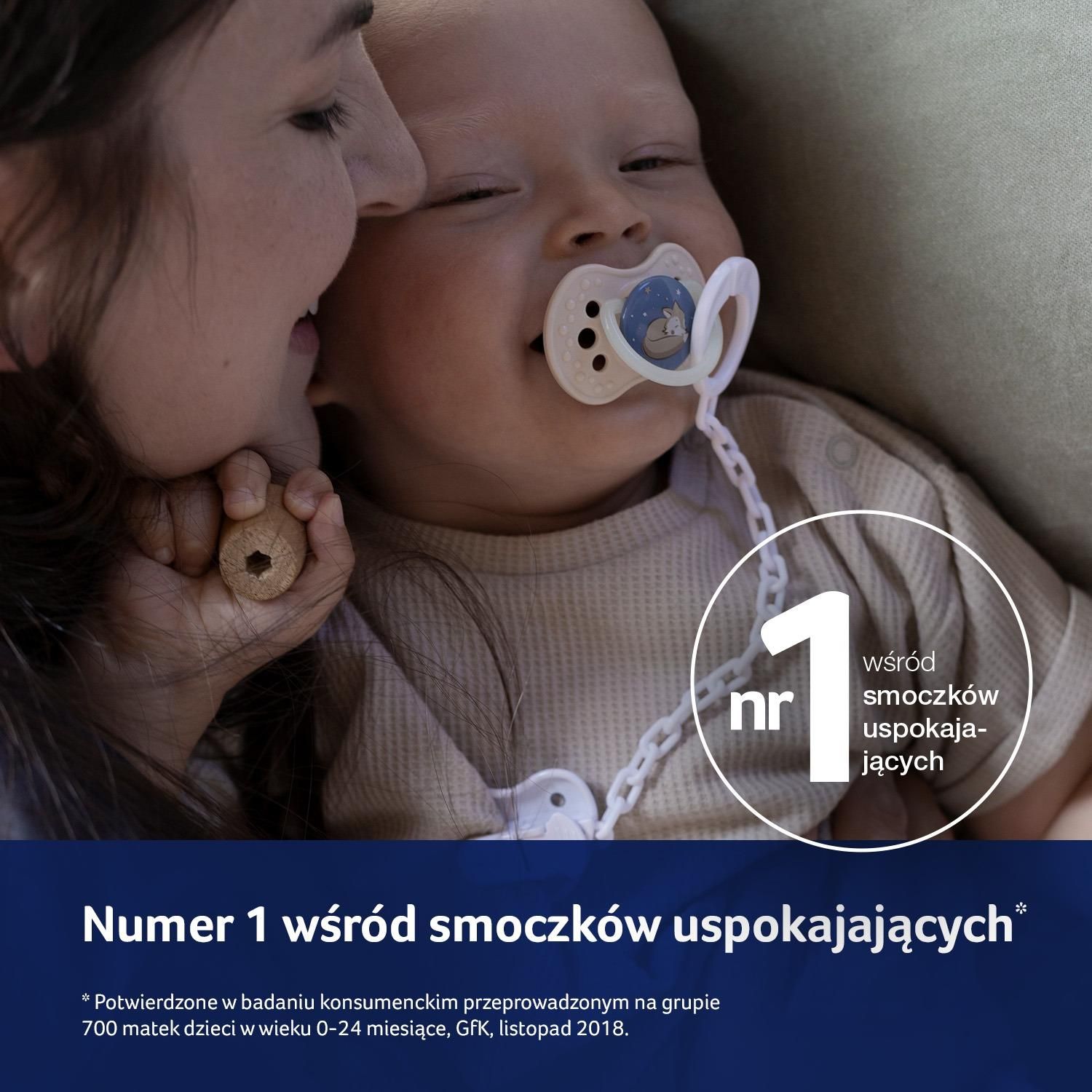 Smoczek silikonowy dynamiczny LOVI 0-3m 2 szt. Night&Day Boy - Ceny i opinie - Ceneo.pl