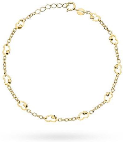 Gese Bransoletka Złota Splecione Serduszka Na Łańcuszku (Gramatura: 1. ...