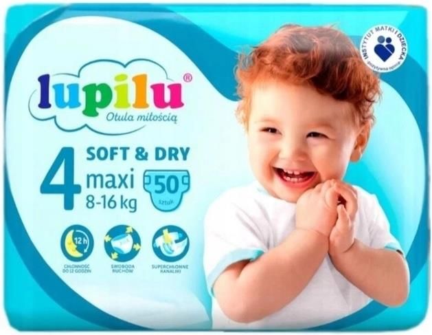 Lupilu Pieluchy 4 Soft&Dry 50Szt. 8-16Kg - Pieluszki jednorazowe Ilość ...