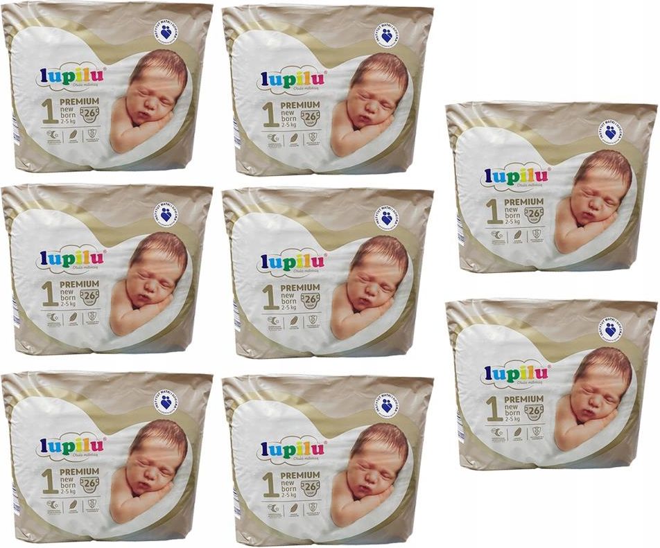 Lupilu Pieluszki Pieluchy Premium 1 Newborn 2-5Kg 204Szt. - Pieluszki ...