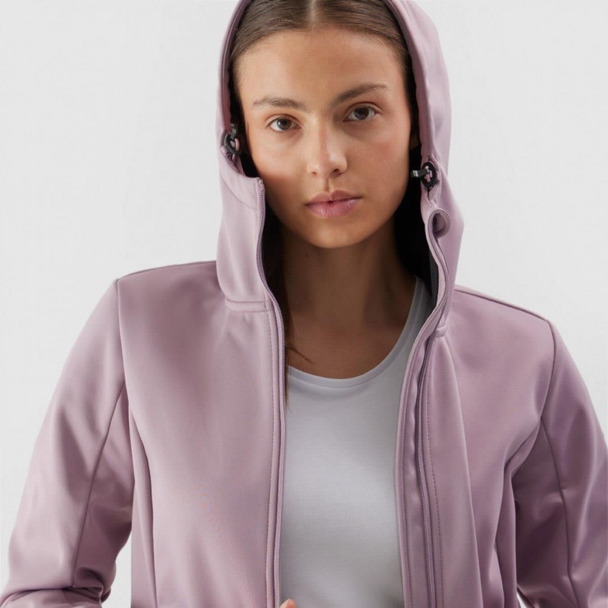 Damski softshell rozpinany z kapturem 4F 4FAW23TSOFF178 - różowy - Ceny ...