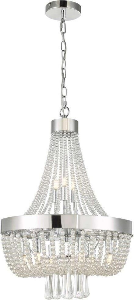 Dar Lighting Żyrandol Alyssa 9 Light Pendant Polished Chrome Glass ...