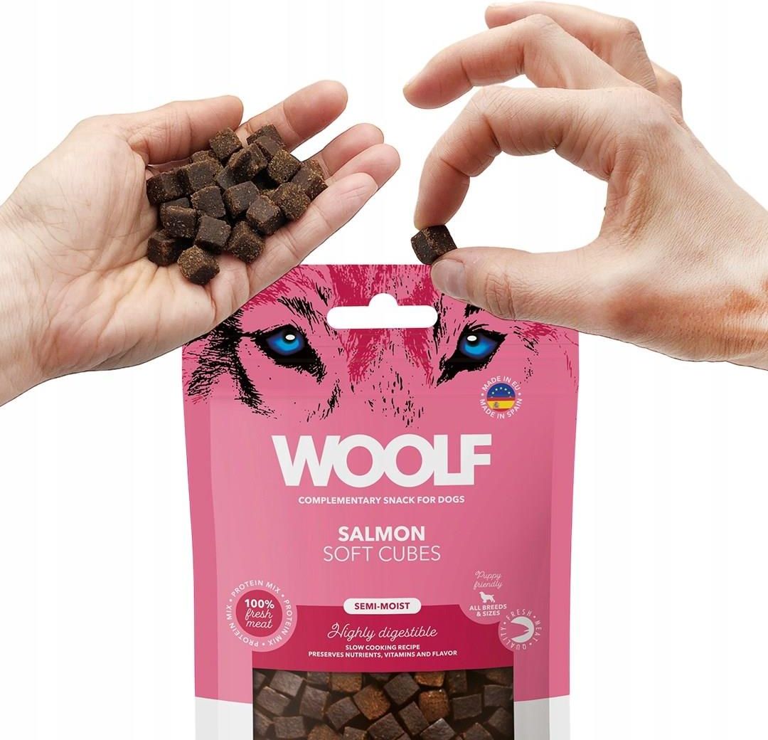 Karma Woolf Soft Cubes Salmon Monoprotein 100g - Ceny i opinie - Ceneo.pl
