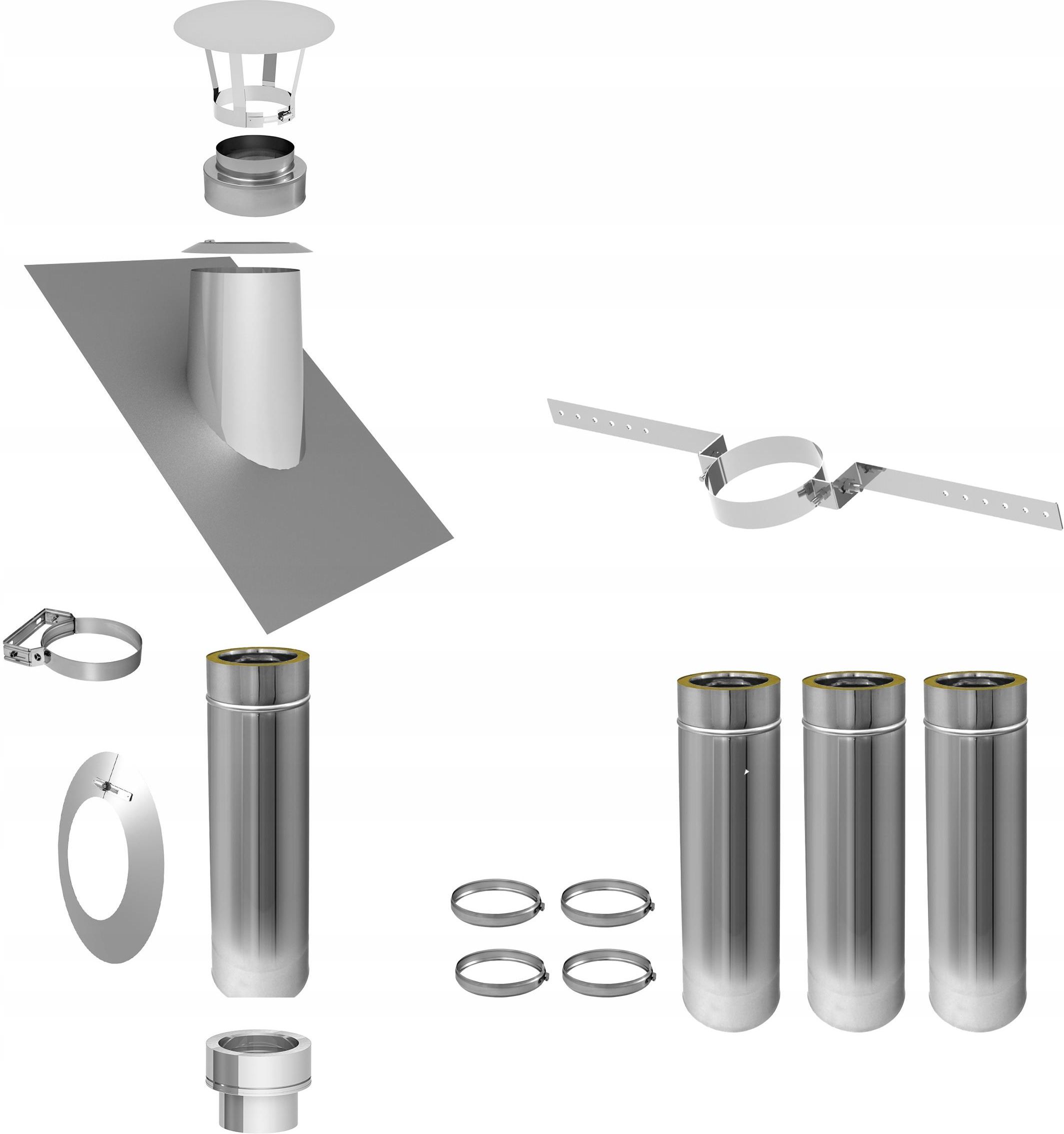 System kominkowy Tecnovis Gmbh Komin Izolowany Fi 130/180 4Mb Z P. Dach 26-35 St. - Opinie i ...