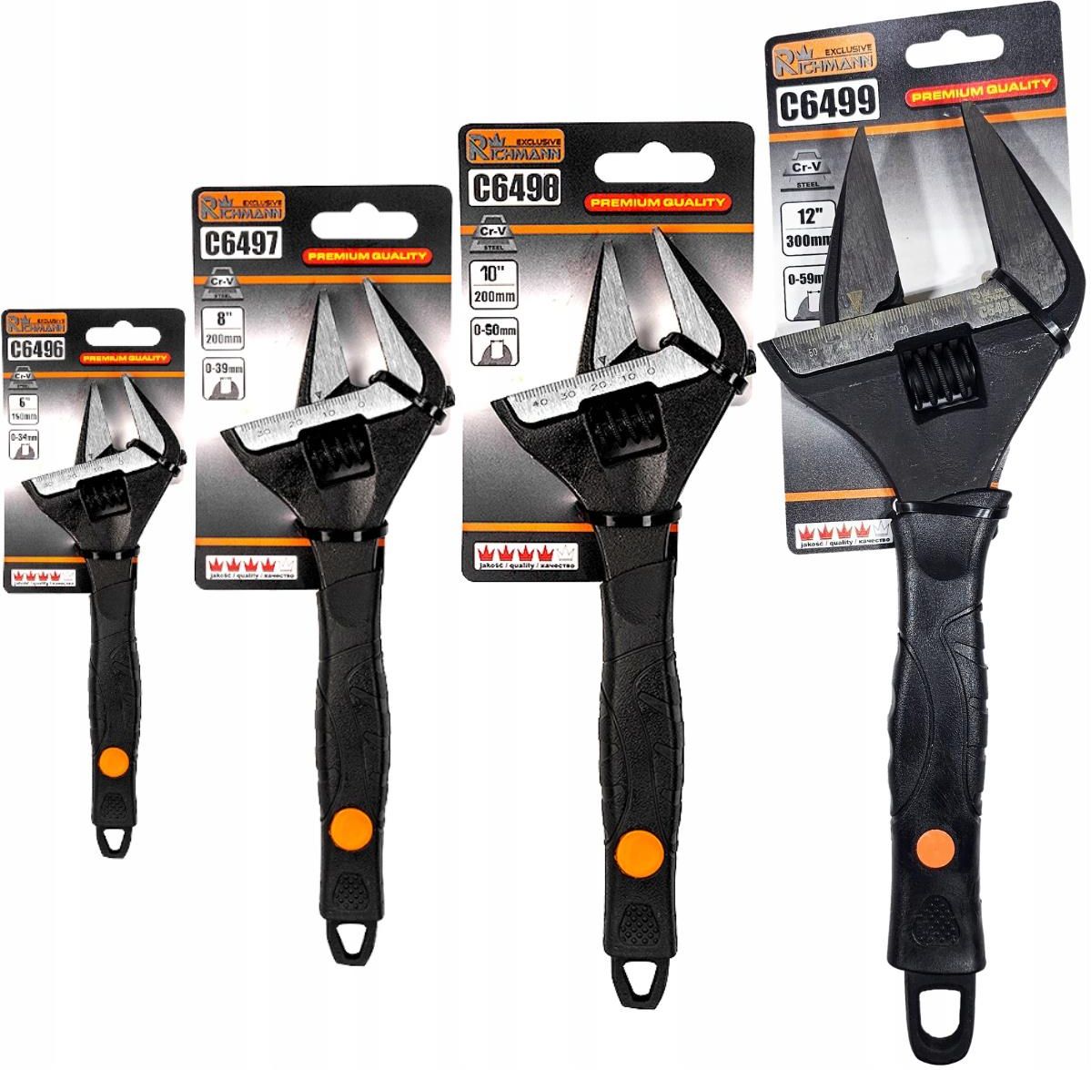 Corona/Richmann Klucze Nastawne Szwedy Regulowane 6''8'' 10'' 12 ...