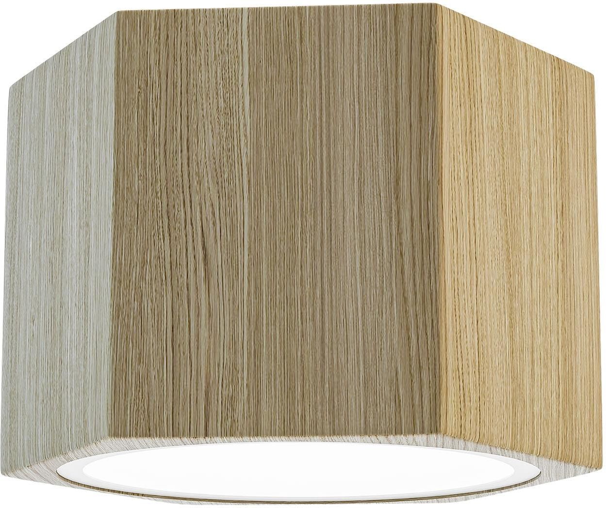 Hellux Downlight Drewniany Tuba Big Spot Hexa Es111 Gu10 Dąb (3011103 ...