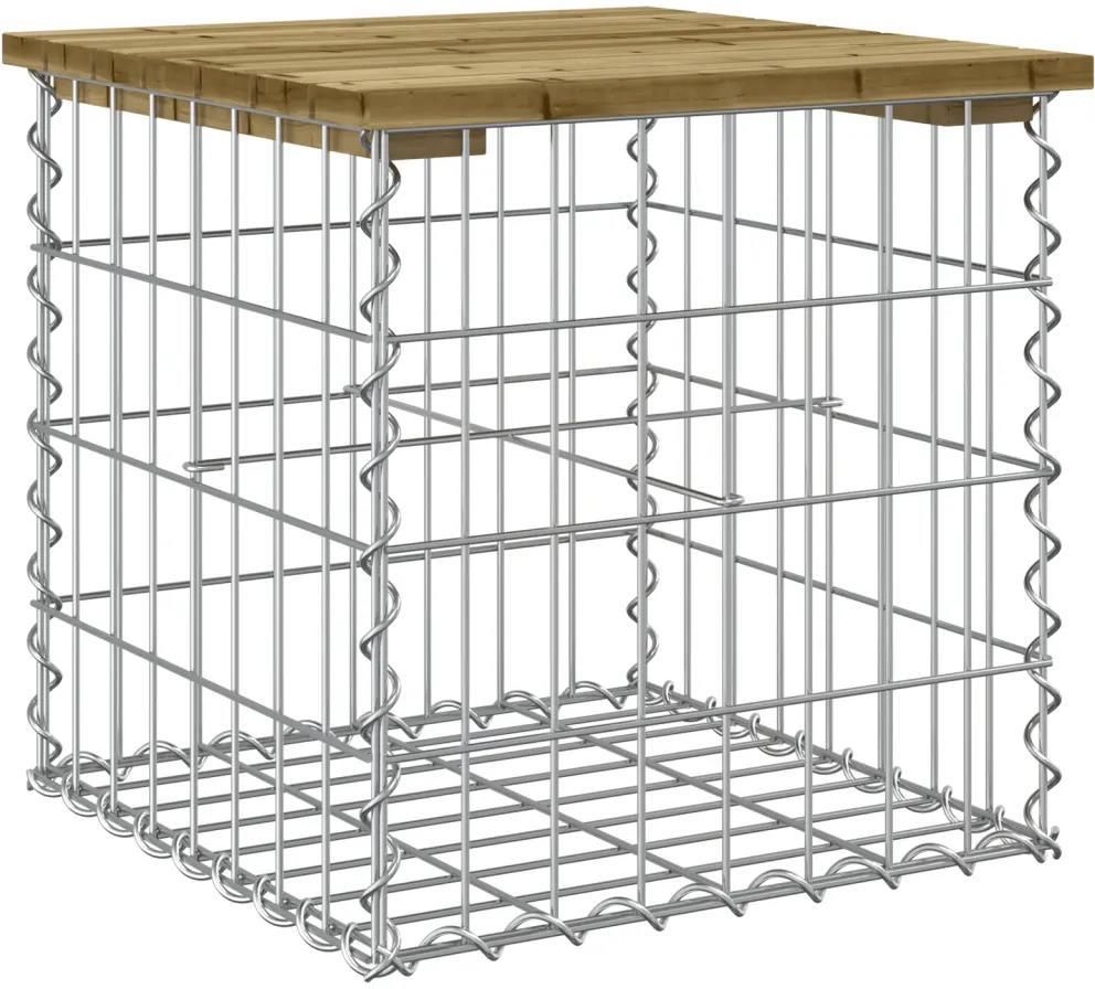 Vidaxl Ławka Ogrodowa Z Gabionem 43X44X42cm Impregnowana Sosna 834337 ...