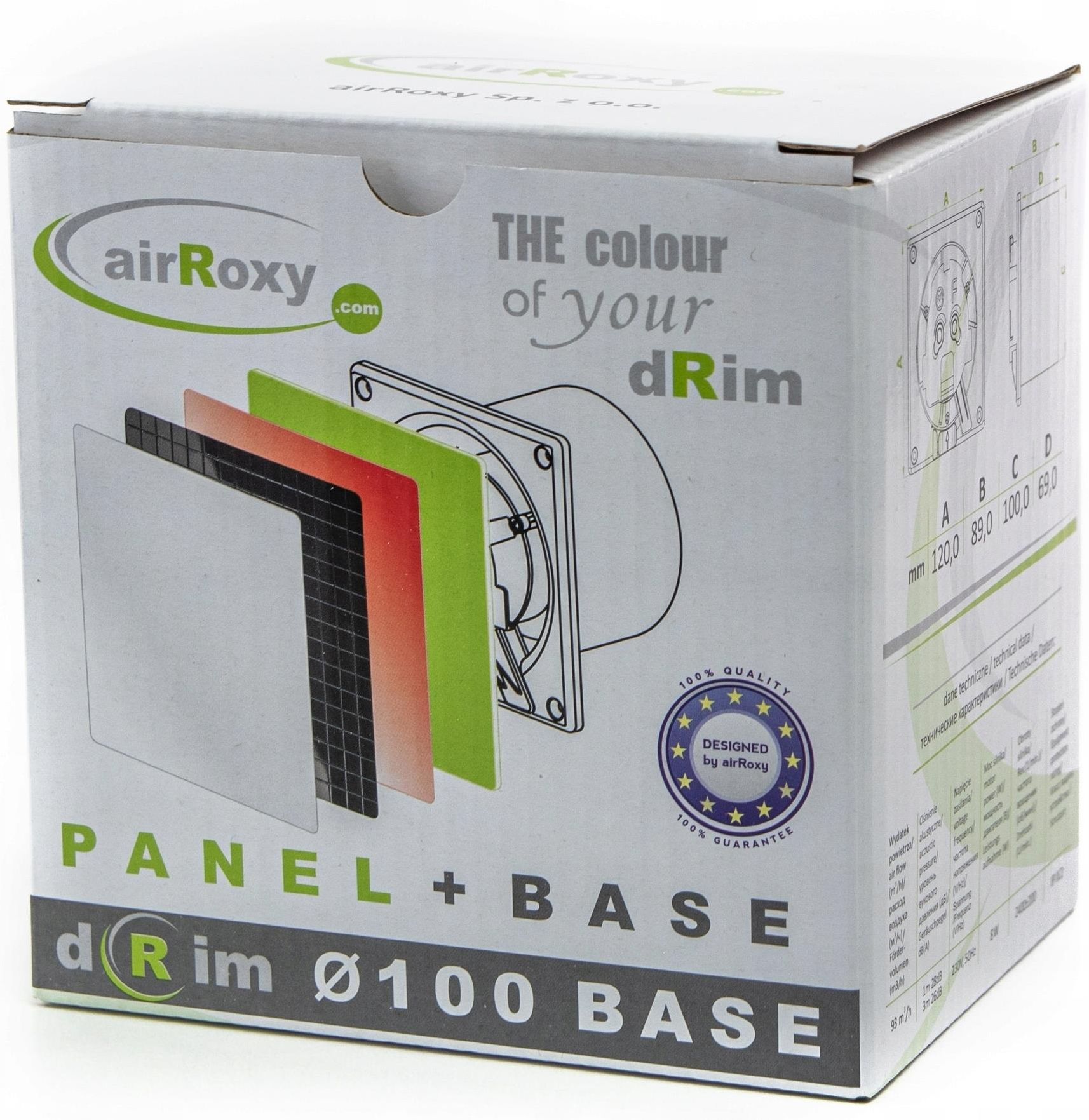 Wentylator łazienkowy Airroxy Wentylator Łazienkowy 100 Higrostat Plexi Silent 01064Psz - Opinie ...