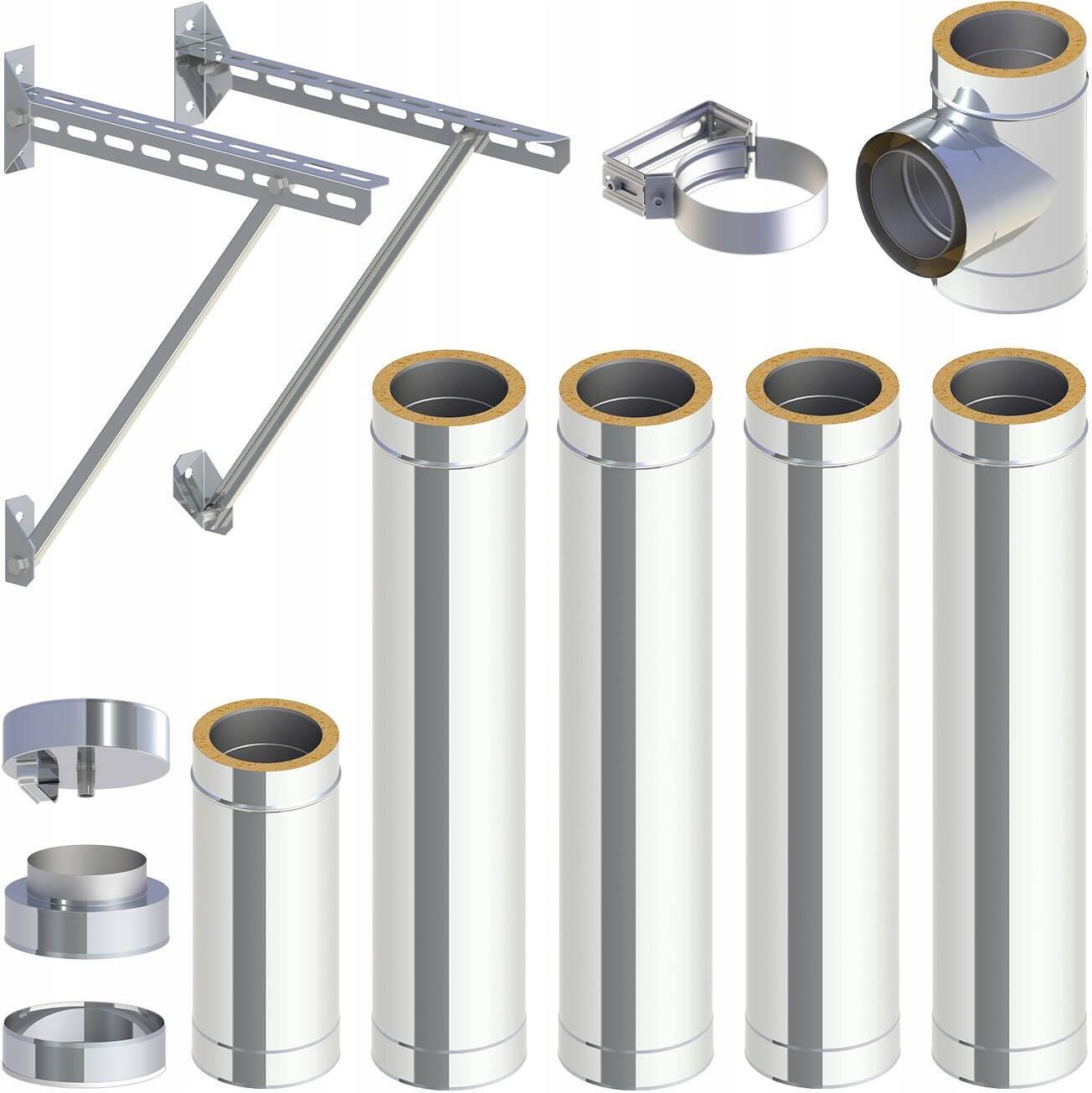 System kominkowy Jeremias Komin Fi180 4,5M Dwuścienny Dw Basic - Opinie i ceny na Ceneo.pl