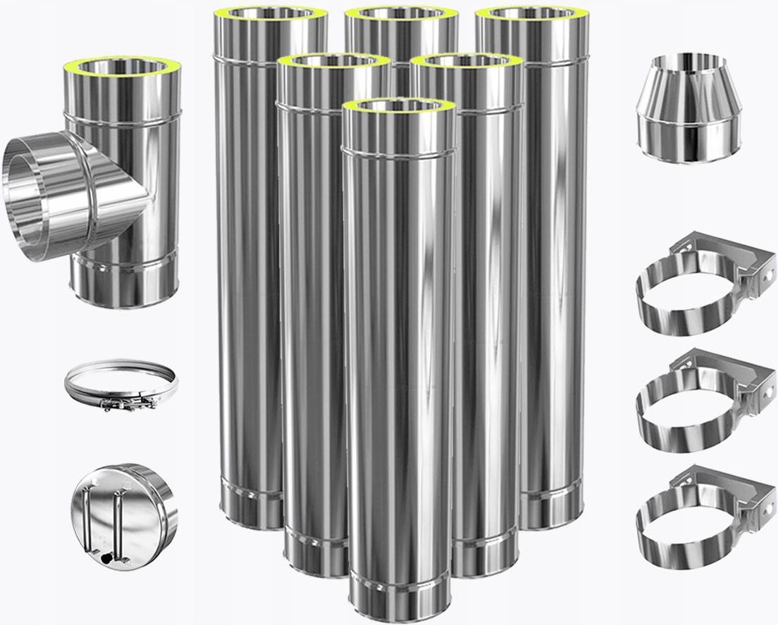 System kominkowy Mk Komin Zewnętrzny Dwuścienny Fi 120 Izolowany 6,5m - Opinie i ceny na Ceneo.pl