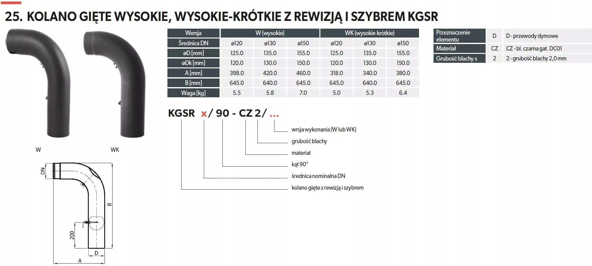 System kominkowy Darco Kolano Gięte Wys. Kr. 150mm Szyber Rewizja Grafit - Opinie i ceny na Ceneo.pl