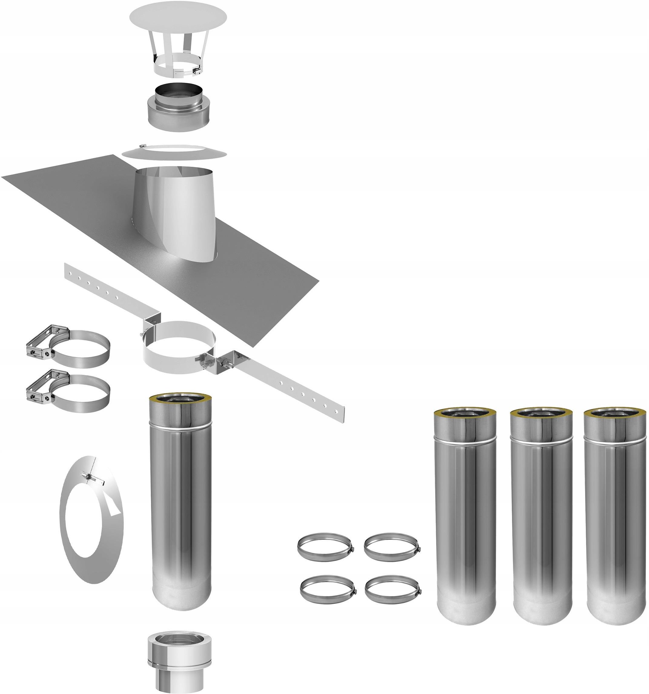 System kominkowy Tecnovis Gmbh Komin Izolowany Fi 160/210 4Mb Z P. Dach 16-25 St. - Opinie i ...