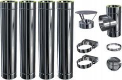 System kominkowy Tk Pakiet Komin Dwuścienny Izolowany Fi 80/4,5M - Opinie i ceny na Ceneo.pl