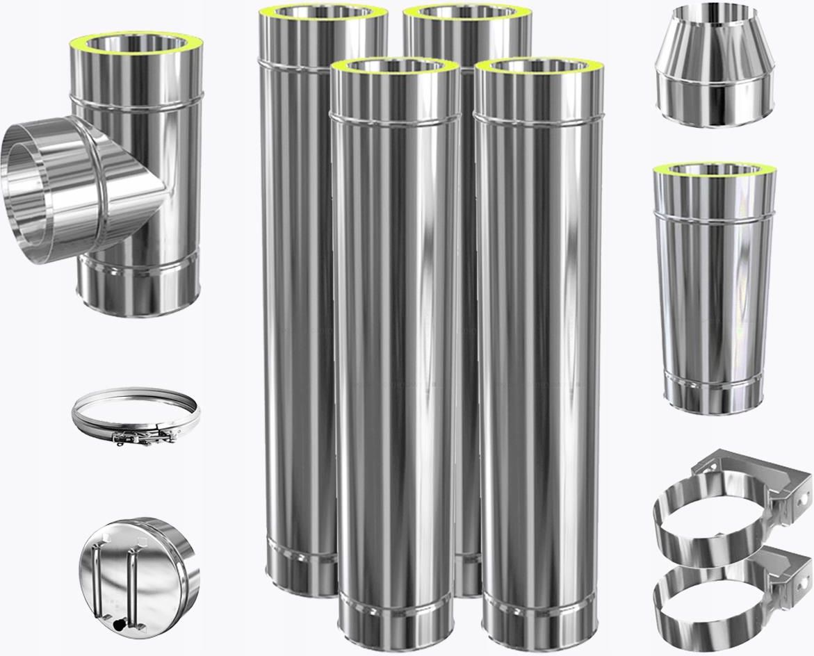 System kominkowy Mk Komin Dwuścienny Izolowany Fi 150 Żaroodporny 5M - Opinie i ceny na Ceneo.pl