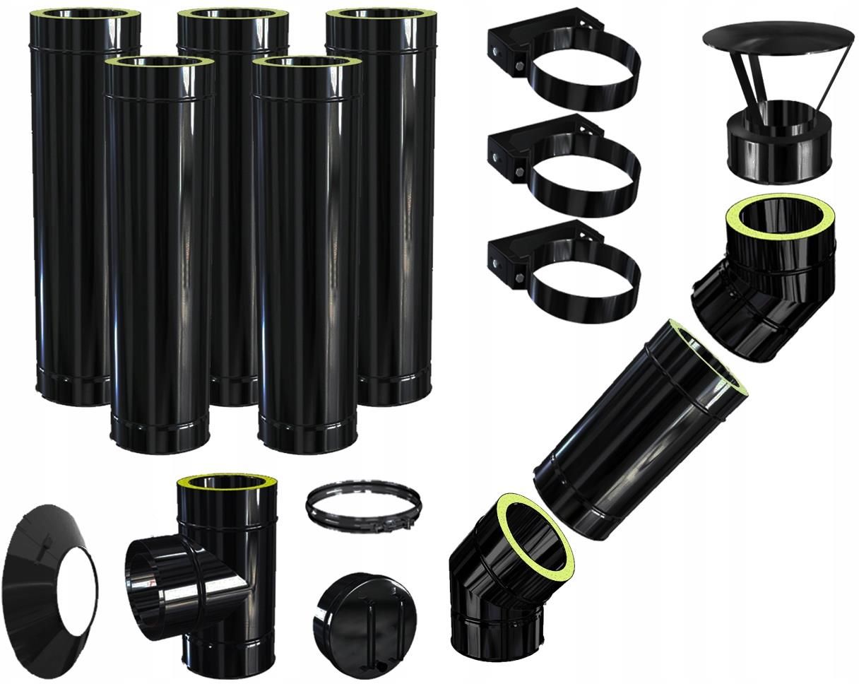 System kominkowy Tk Komin Malowany Izolowany 6M Czarny Dwuścienny 180 - Opinie i ceny na Ceneo.pl