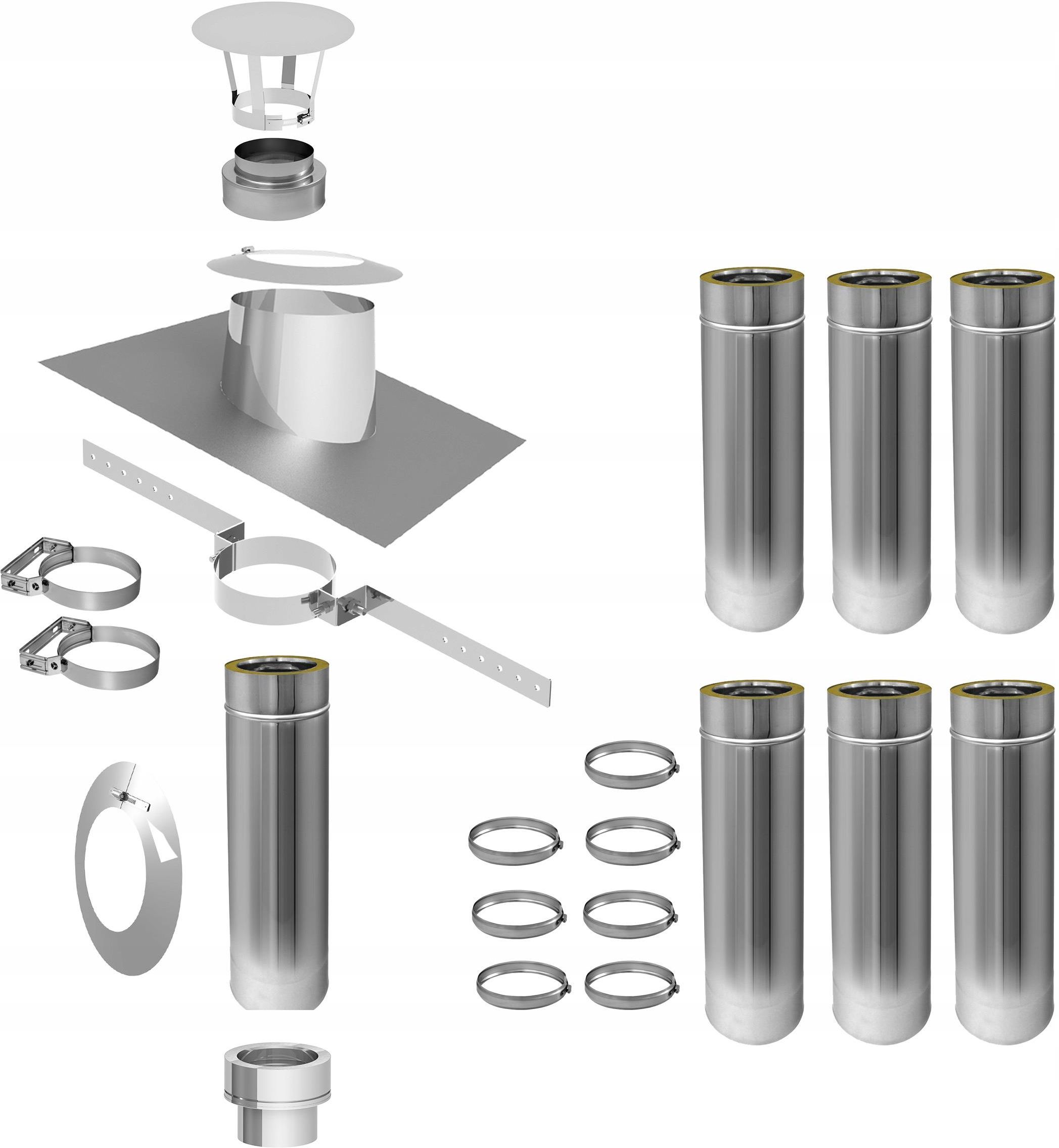 System kominkowy Tecnovis Gmbh Komin Izolowany Fi 180/230 7Mb Z P. Dach 5-15 St. - Opinie i ceny ...