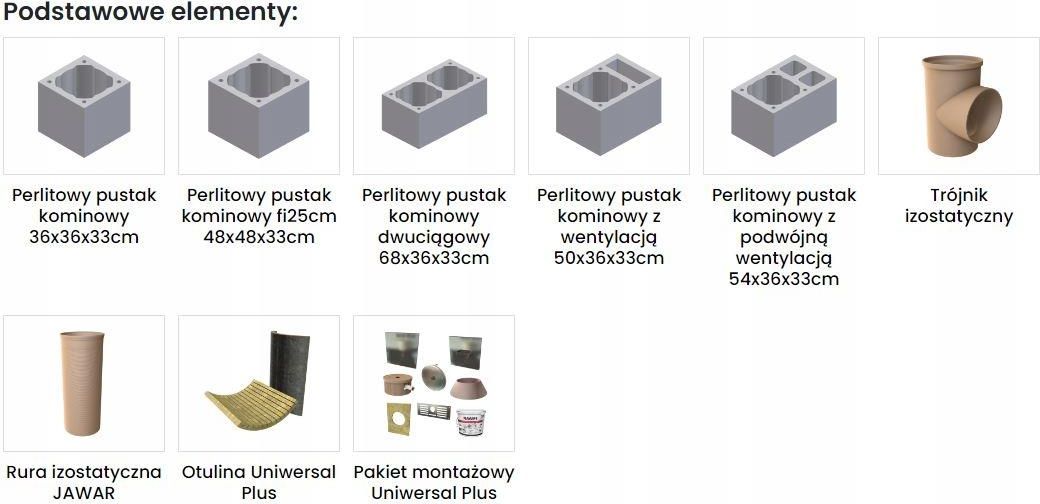 System kominkowy Jawar Komin Ceramiczny Uniwersal Plus Fi 180 8M +W - Opinie i ceny na Ceneo.pl