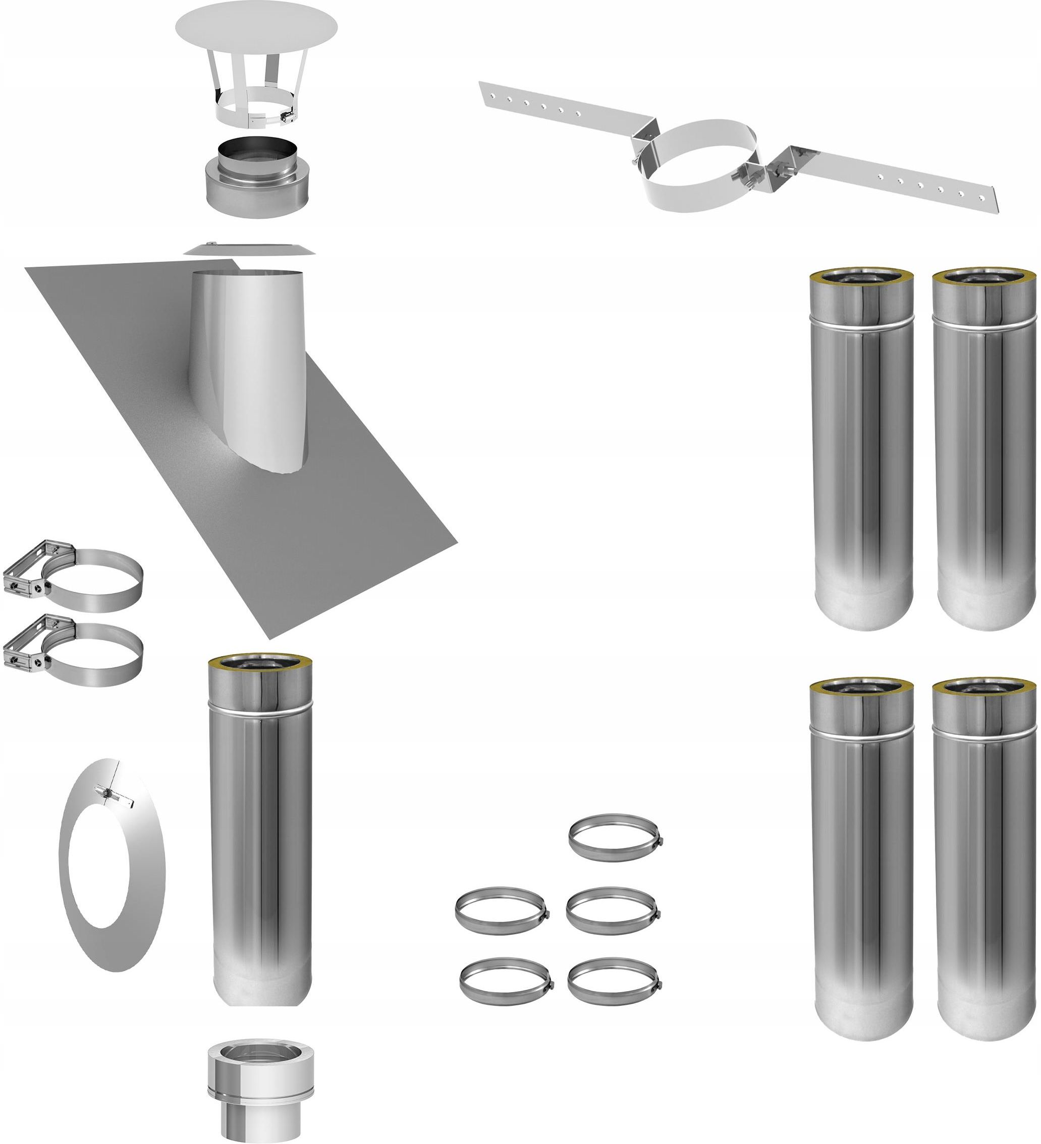 System kominkowy Tecnovis Gmbh Komin Izolowany Fi 180/230 5Mb Z P. Dach 36-45 St. - Opinie i ...