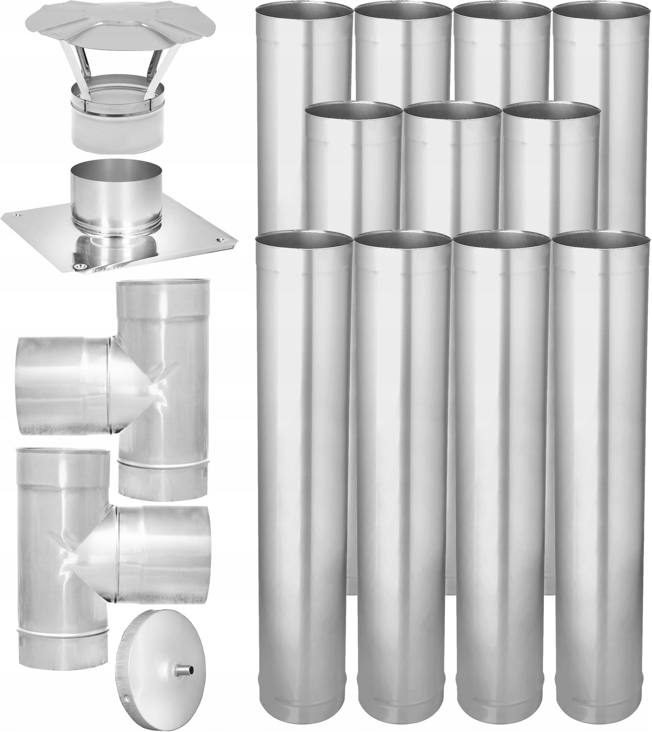 System kominkowy Kominy Polska Anna Jasińska Wkład Kominowy Kwasoodporny Fi 120 Zestaw 11m ...