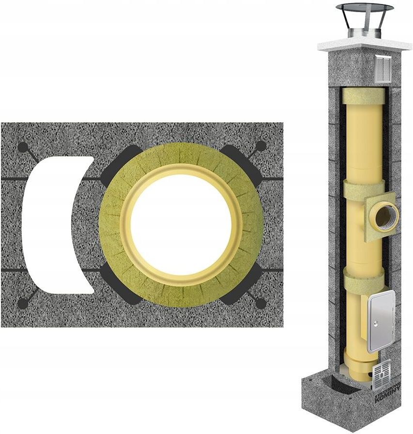 System kominkowy Systemowekominy Komin Ceramiczny Systemowy Zestaw Fi 180 4M +Went - Opinie i ...
