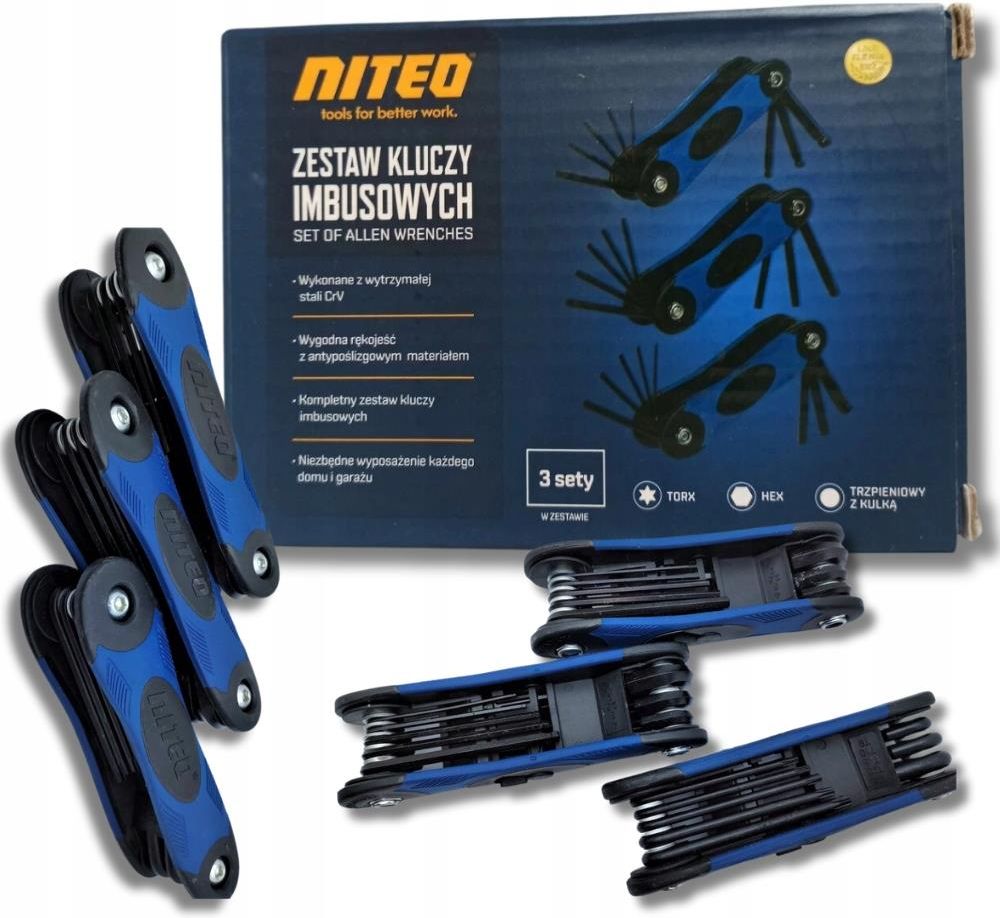 Niteo Tools Zestaw Kluczy Imbusowych 3Szt. ALL010623 - Opinie i ceny na Ceneo.pl