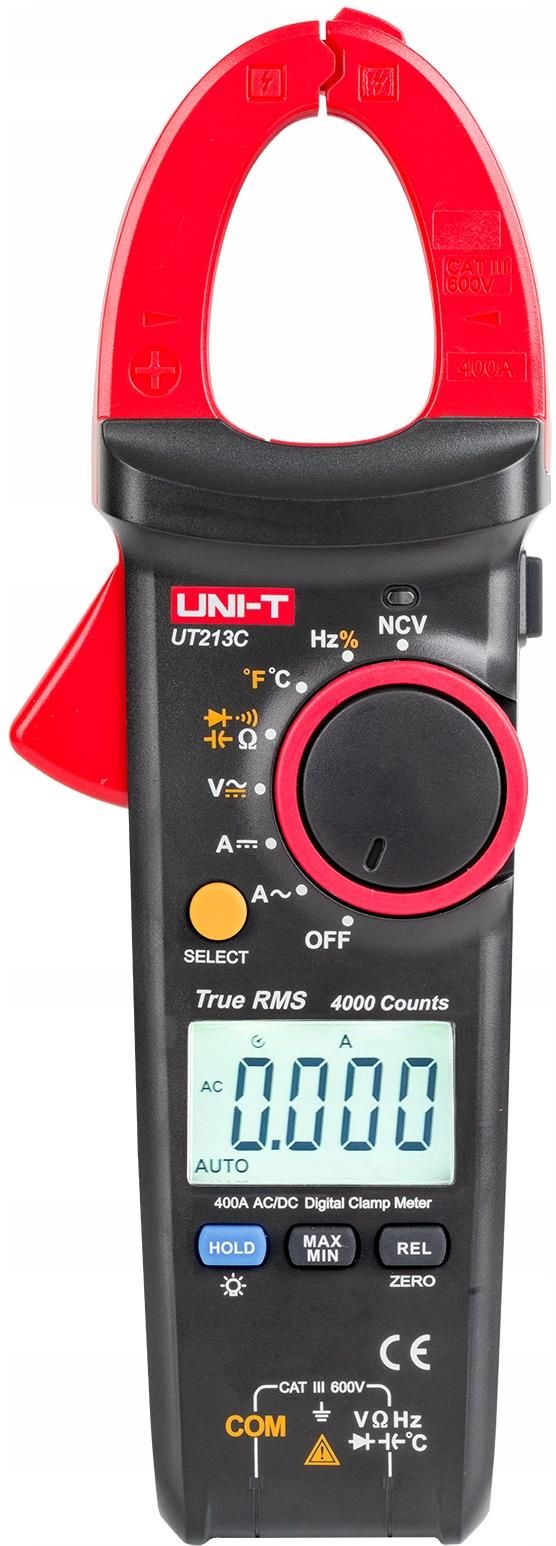 Miernik uniwersalny Uni-T Miernik Cęgowy 400A Model Ut213C MIE0186 - Opinie i ceny na Ceneo.pl