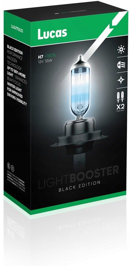 Lucas Żarówki Black Edition 180% H7 12V 55W - opinie i ceny na Ceneo.pl