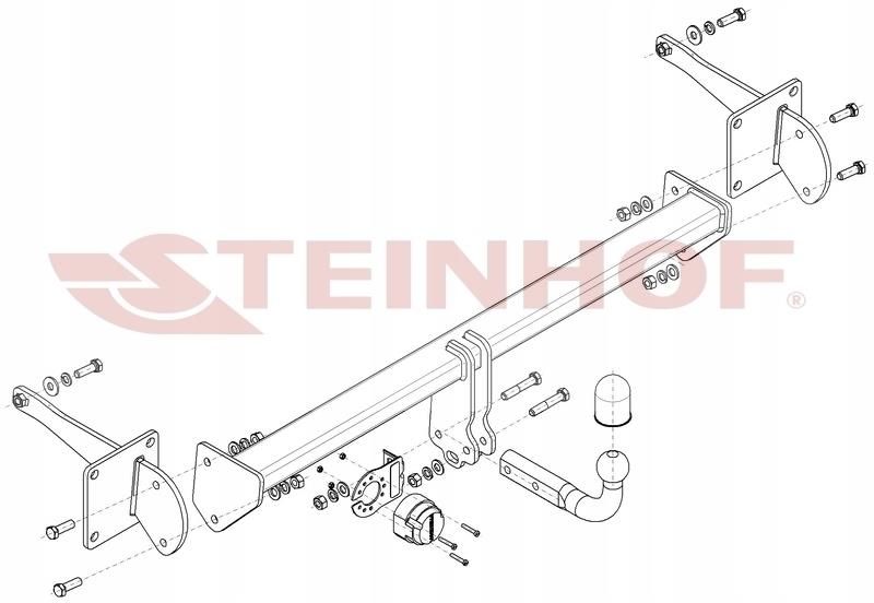 Hak holowniczy Steinhof Hak Holowniczy Volkswagen Caddy V 2020 Moduł ...