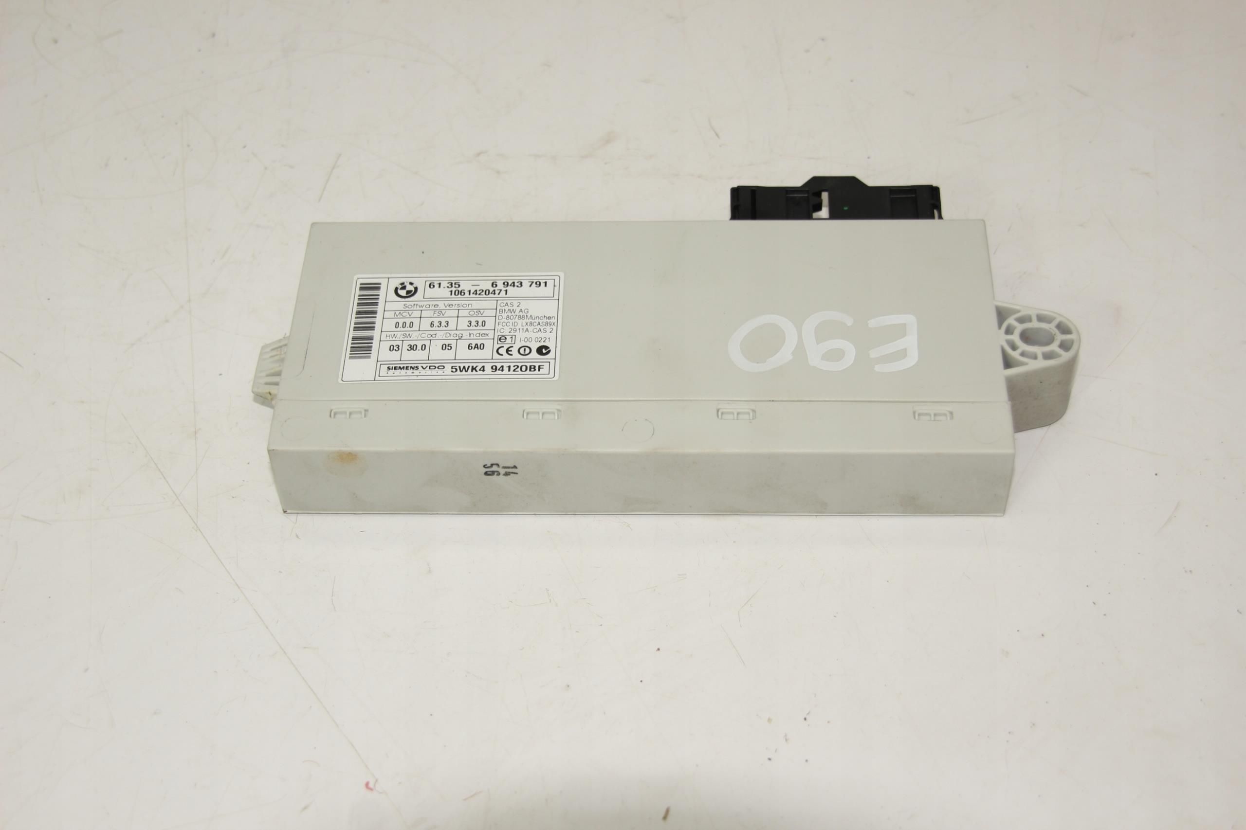 Wyposażenie elektryczne Bmw Moduł Sterownik Cas Bmw E90 E91 E87 6943791 ...