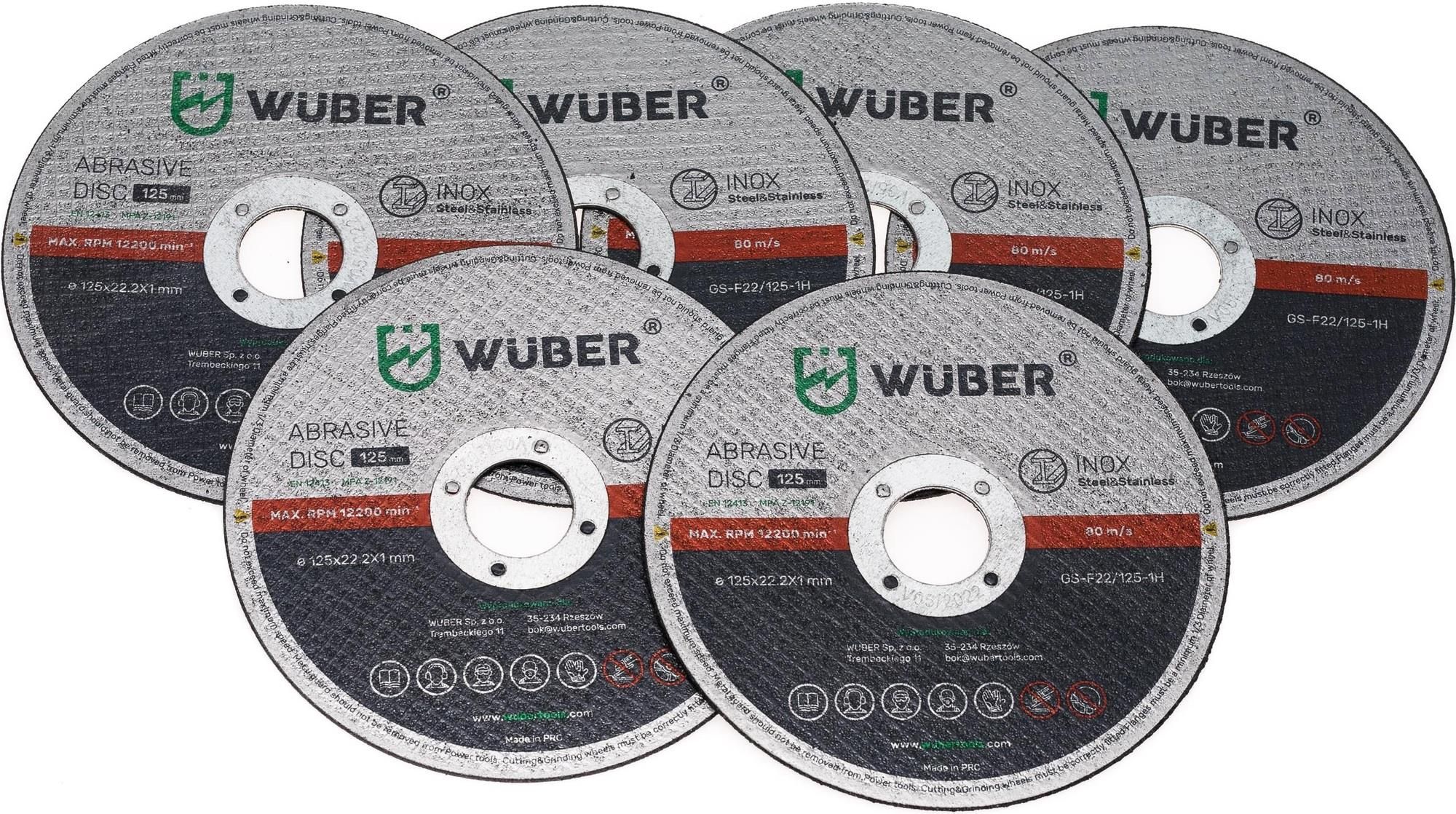 Szlifierka kątowa Wuber Tools WR-AG-1600R (+6x tarcza 125 mm) - Opinie ...