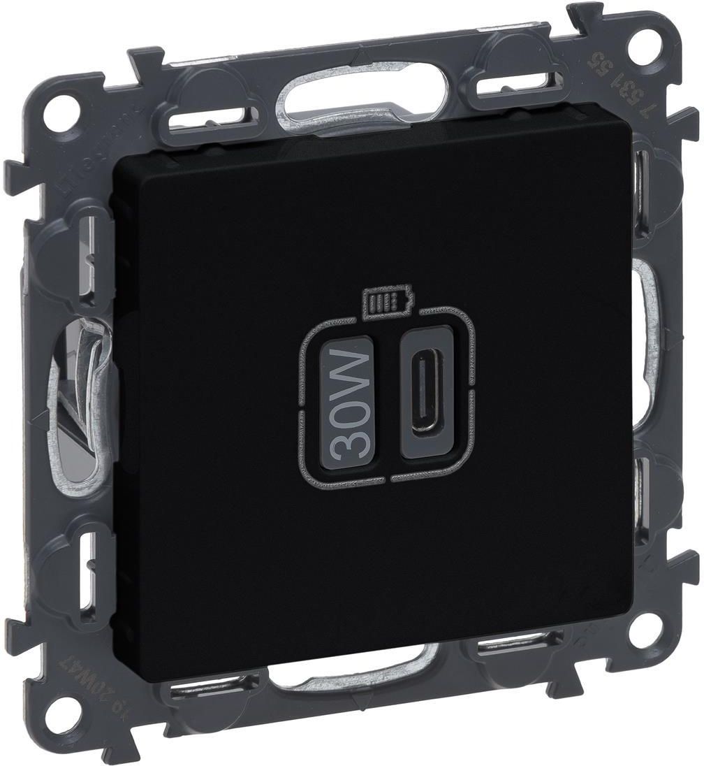 Gniazdo elektryczne Gniazdo USB typ C 30W czarne Legrand 756355 ...