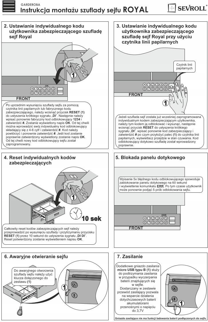 Sevroll Szuflada Sejf Elektroniczny Royal - Ceny i opinie - Ceneo.pl