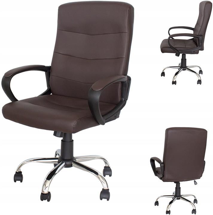 Escal Fotel Biurowy, Obrotowy, Ekoskóra Brązowy L211 - Opinie i atrakcyjne ceny na Ceneo.pl