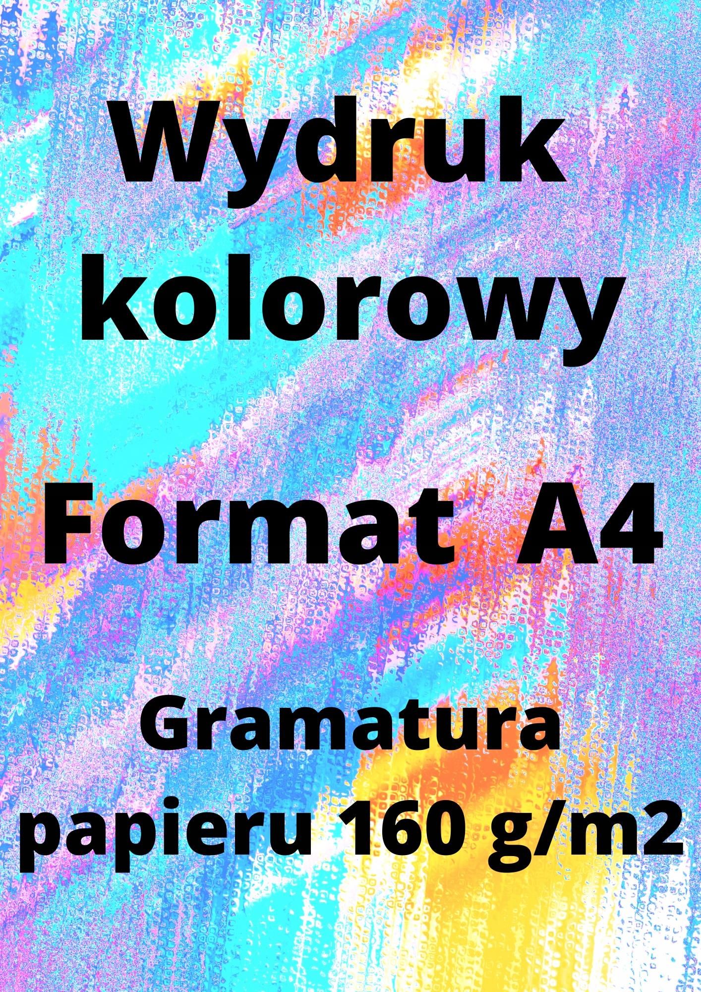 Druk Wydruk Kolorowy A4 Papier 160G/M - Ceny i opinie - Ceneo.pl