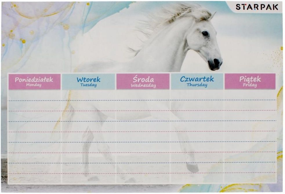 Starpak Plan Lekcji Tabliczka Mnożenia A5 Horses - Ceny i opinie - Ceneo.pl