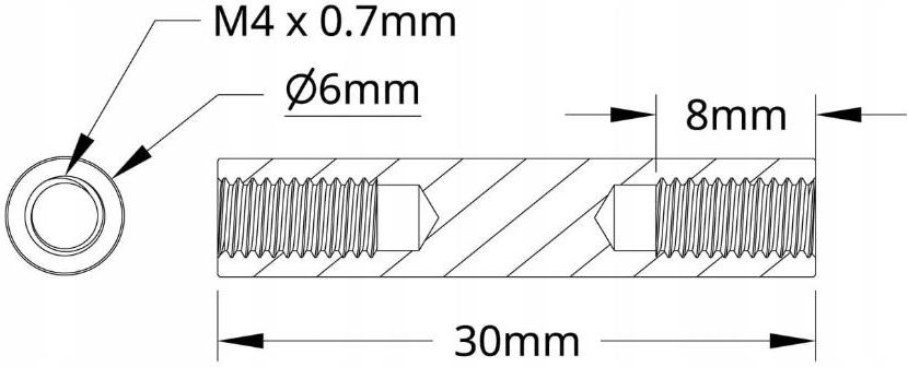 Gobilda Tulejka Dystansowa Gwintowana 30Mm M4 4szt. - Ceny i opinie - Ceneo.pl