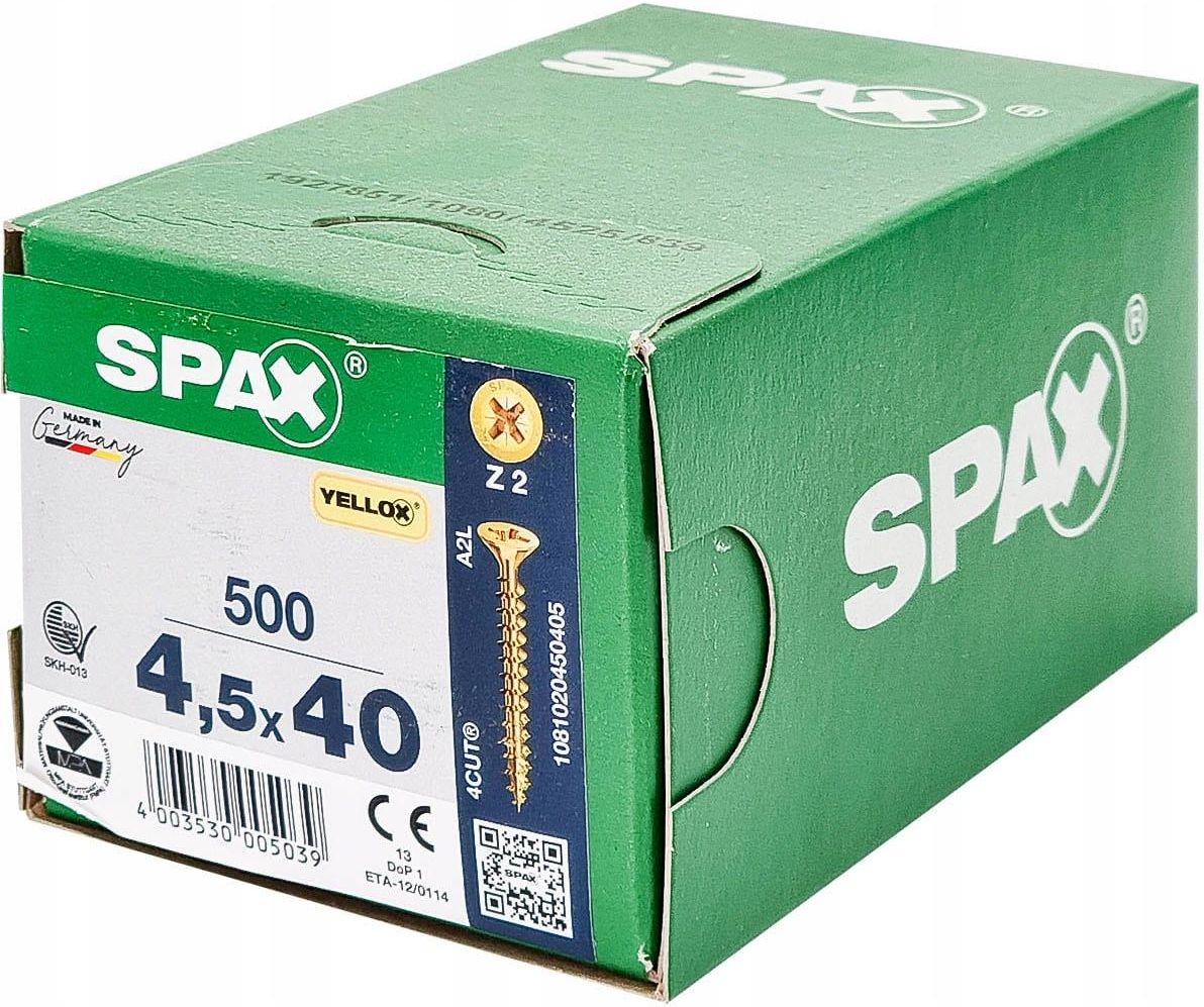 Spax Wkręty Uniwersalne 4.5X40 Pz2 - Opinie i ceny na Ceneo.pl