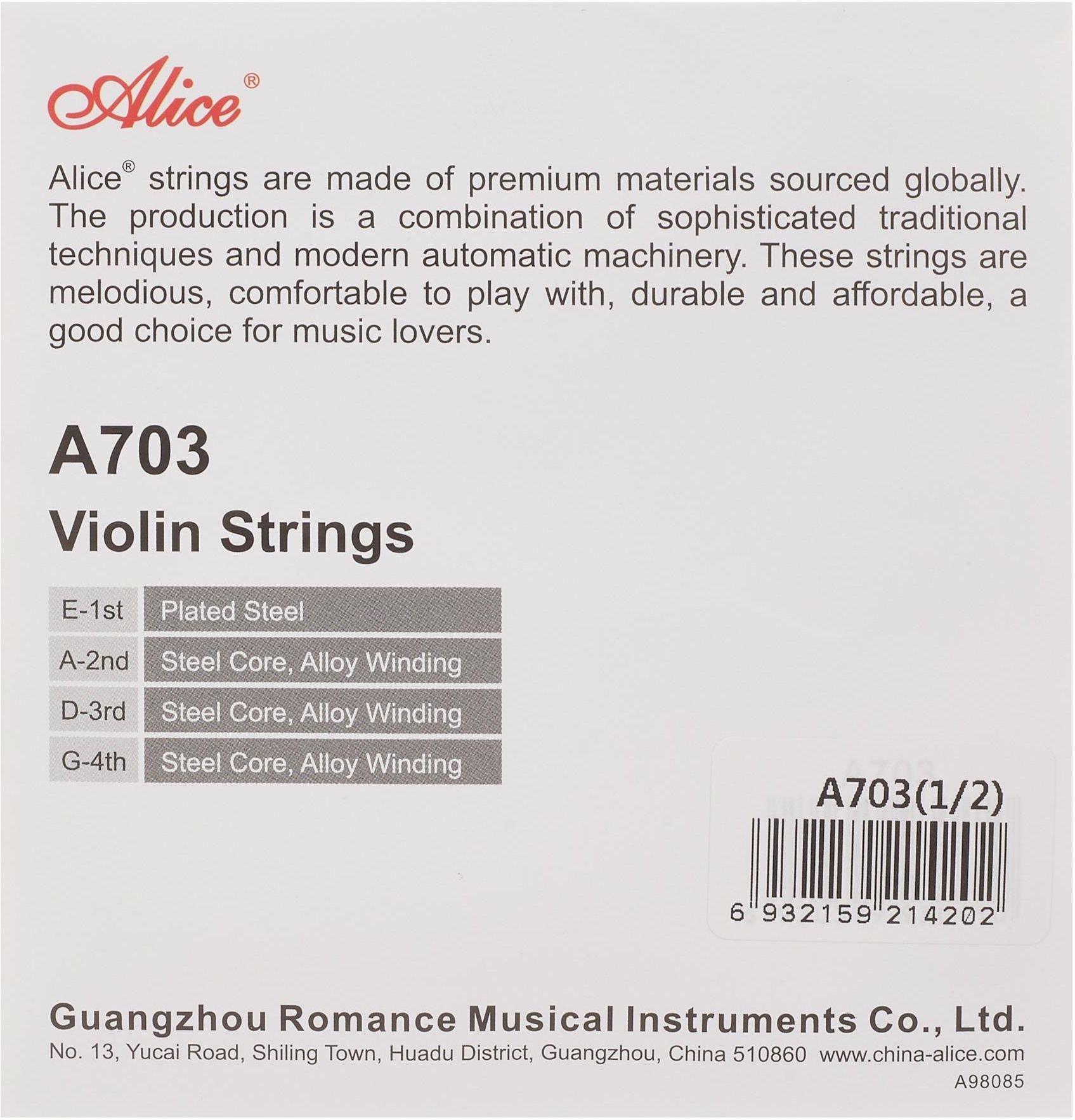 Alice A703 Basic Violin Strings 1/2 - Ceny i opinie - Ceneo.pl