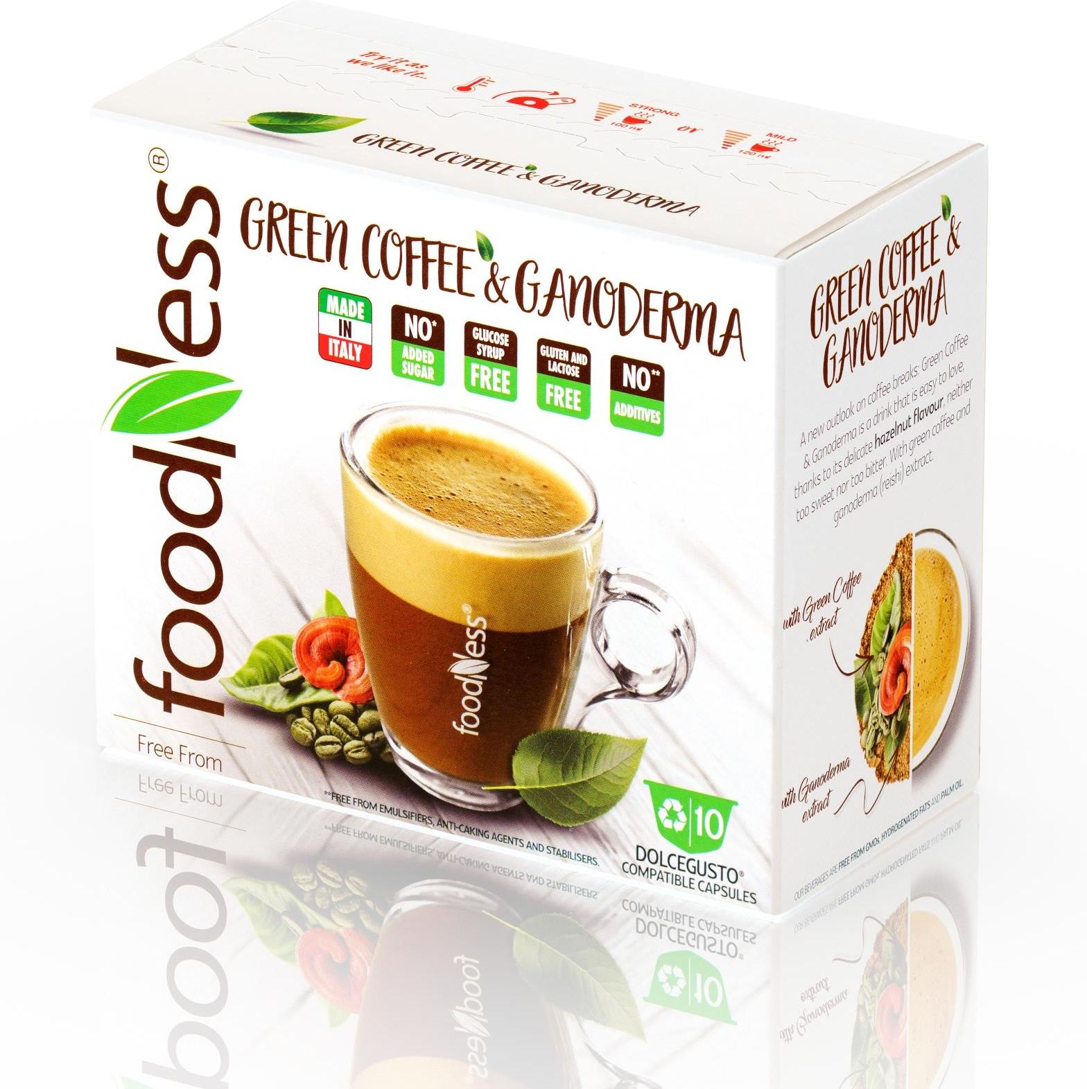 Kapsułki do ekspresów Foodness Kapsułki Caffe Verde & Ganoderma Dolce ...
