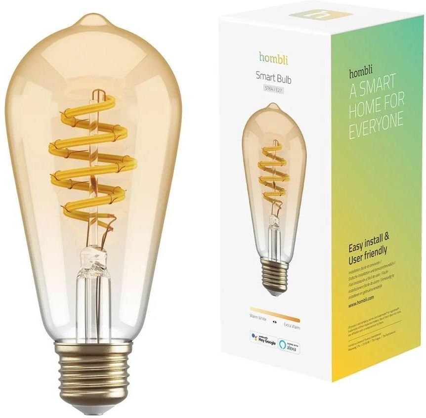 System domotyki Hombli Smart Bulb St64 Cct Filament (E27) Amber ...