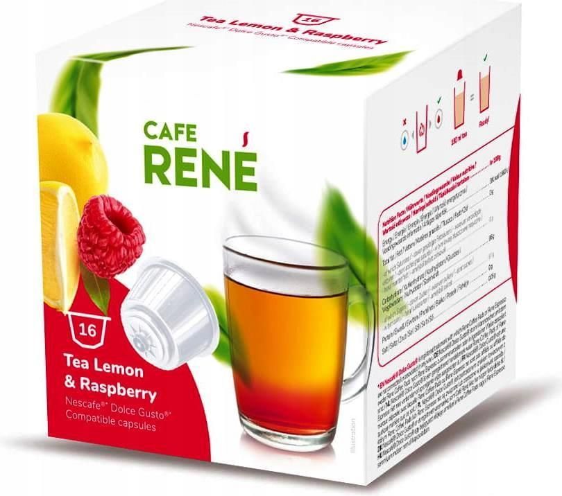 Kapsułki do ekspresów René Café Lemon & Raspberry Tea 16kaps. - Ceny i ...