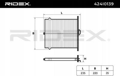 Filtr kabinowy Ridex 424I0139 Filtr Kabinowy K1316 - Opinie i ceny na ...