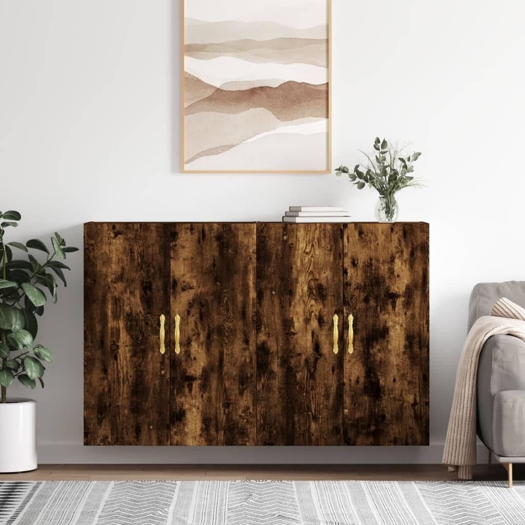 VidaXL Szafki Wiszące Przydymiony Dąb 2 Szt. 69,5x34x90 Cm 290067 ...