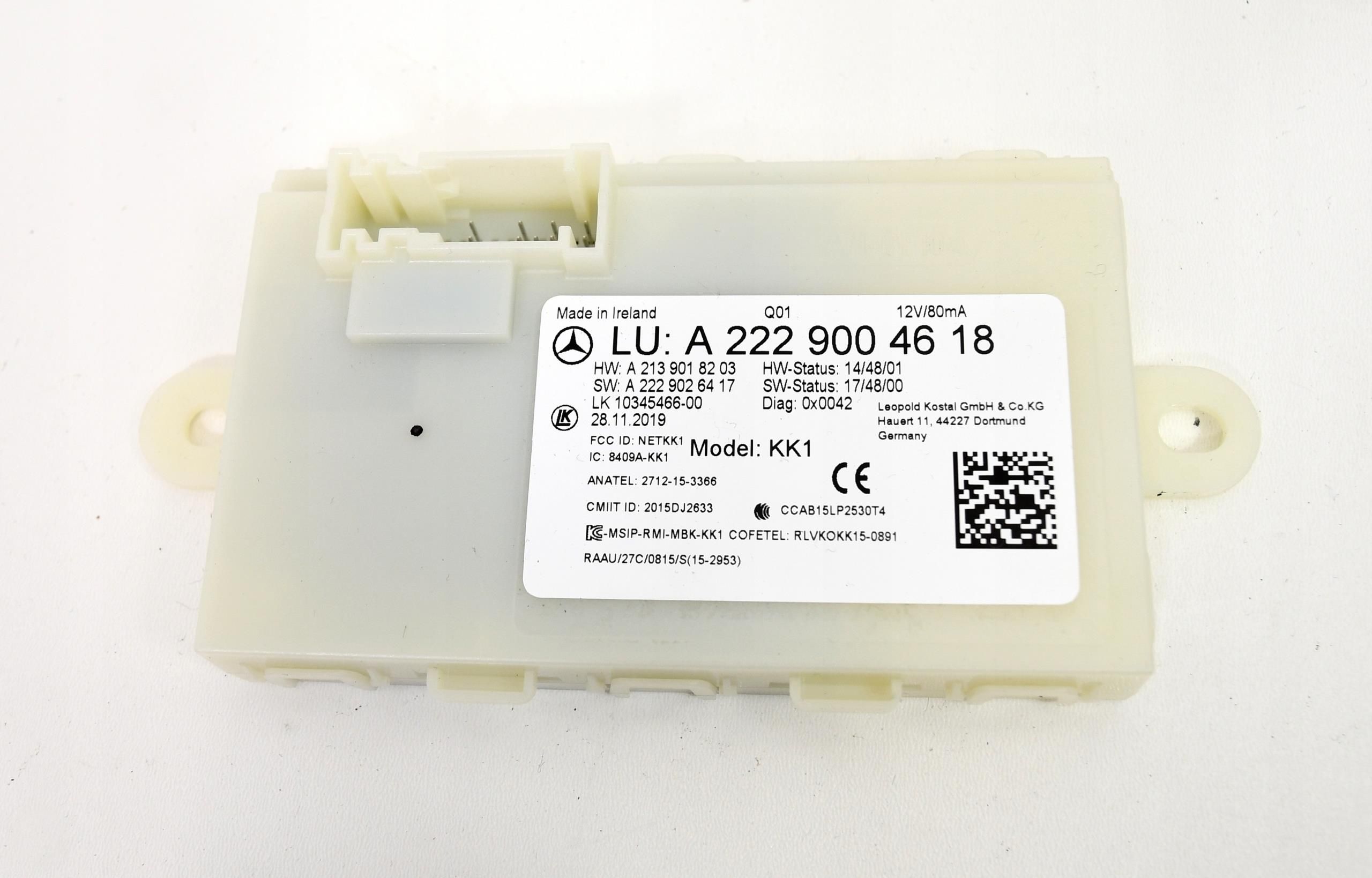 Centralny zamek Mercedes Moduł Sterownik Keyless-go A2229004618 ...