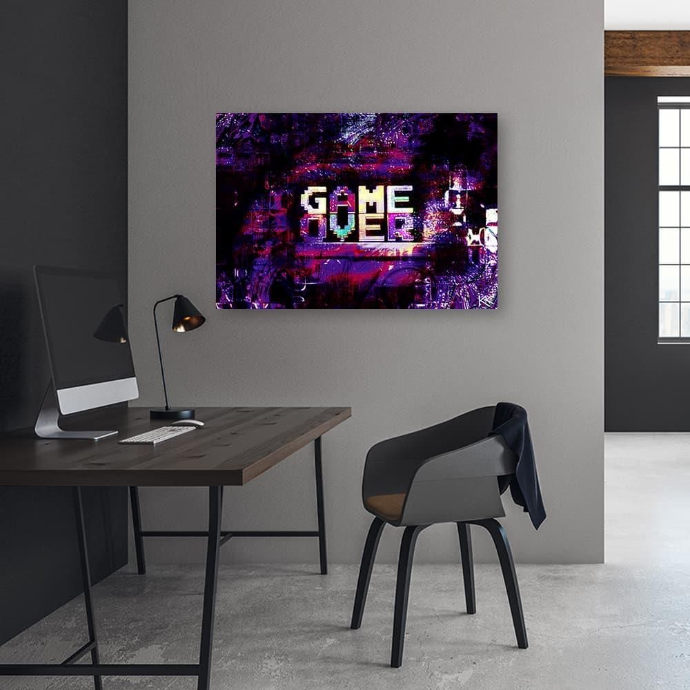 Feeby Obraz Deco Panel Abstrakcyjny Napis Game Over 90x60 1493111 ...